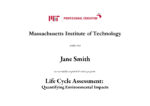 Online Course Life Cycle Assessment | MIT Professional Education
